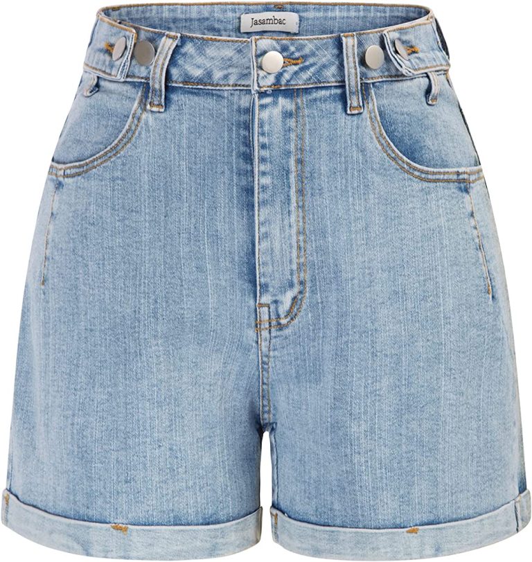high waisted denim shorts